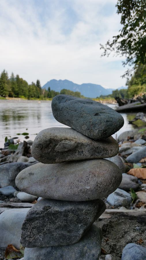 Stacked rock art stock photo. Image of life, view, scenic - 57803026