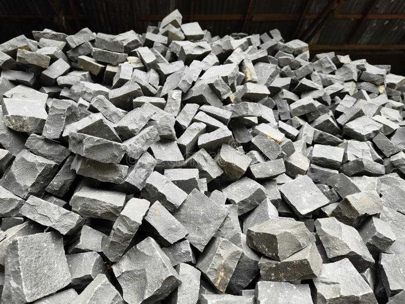 Stacked Rocks Showcasing Natural Material in Construction Stock Photo ...