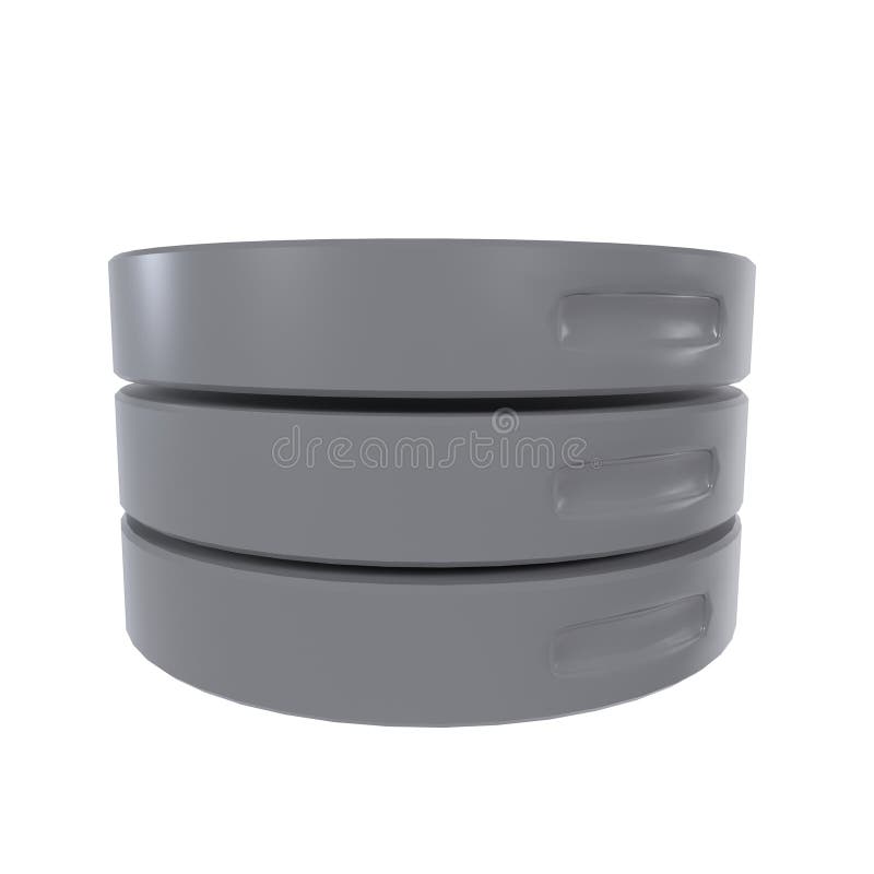 Stacked Round Gray Containers Isolated on White Background Stock Image ...
