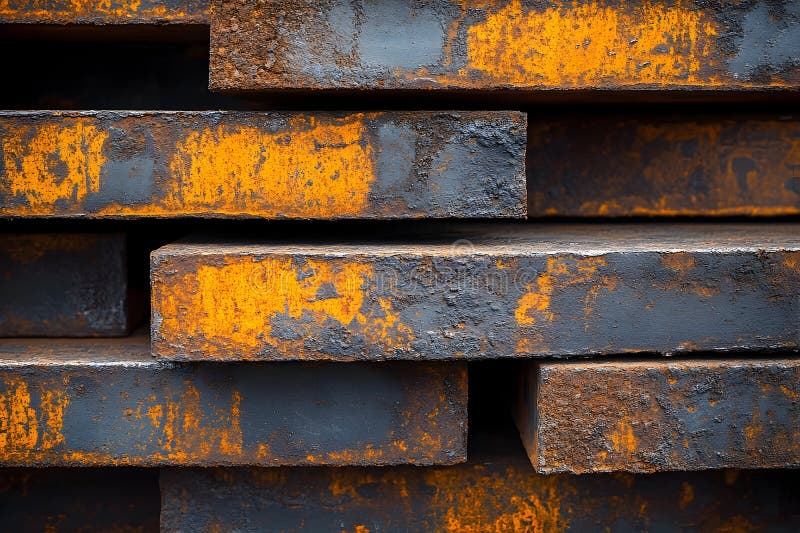 Rusty Metal Stack stock illustration. Illustration of engineering ...