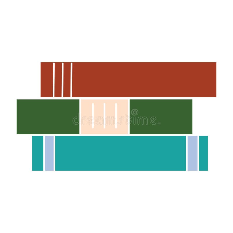 Stacked School Books. Vector Stock Vector - Illustration of hardcover ...
