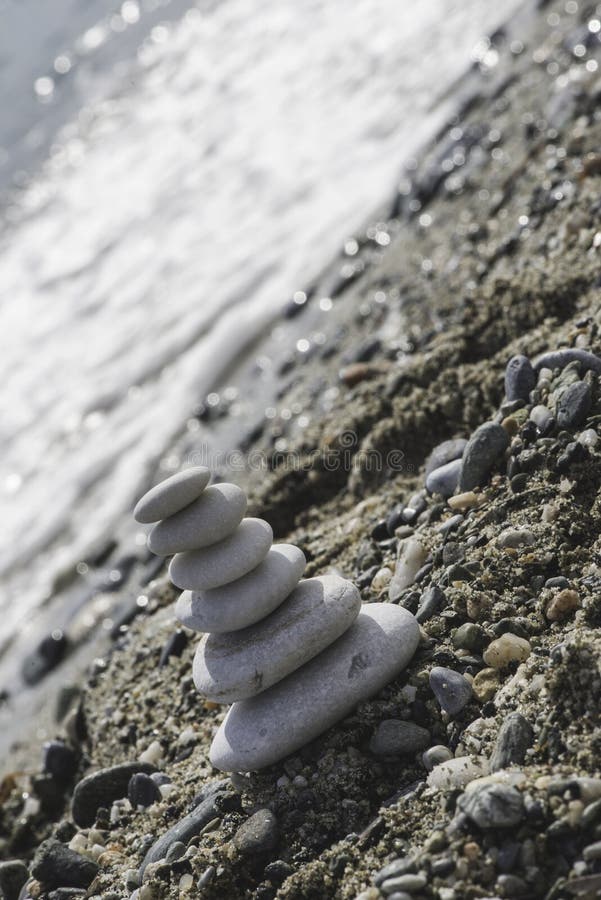Stacked sea stones stock image. Image of stack, natural - 46351577