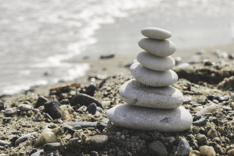 Stacked sea stones stock photo. Image of stones, pebble - 47771372