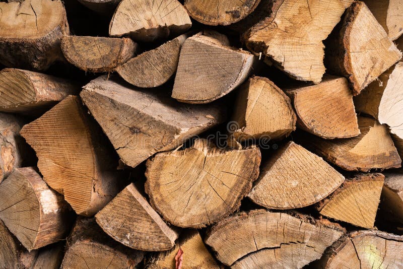 Stacked Seasoned Wood Log Logs Stock Photo - Image of pallet, chopped ...