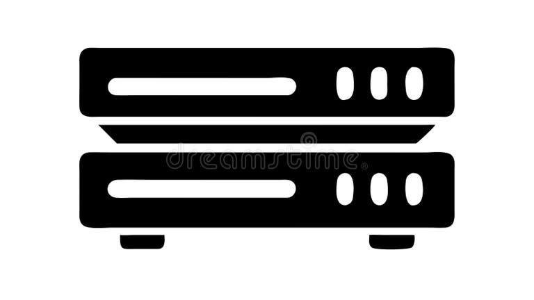 Stacked Server Racks Data Center Icon, Vector Design Generative AI ...