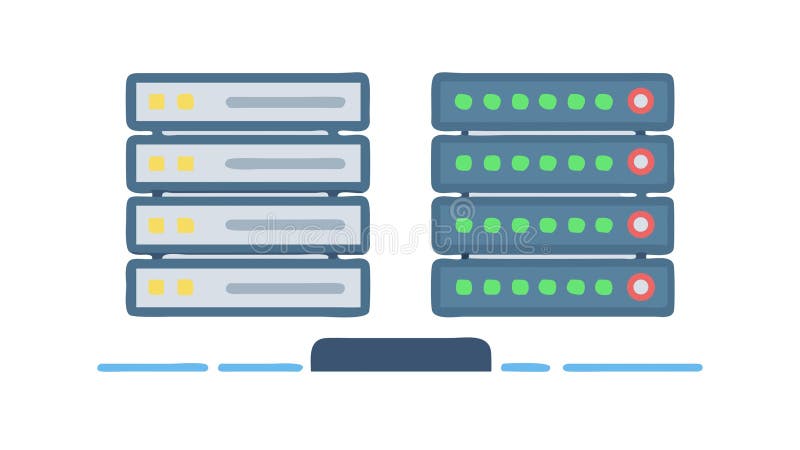 Stacked Server Racks, Large-Scale Data Center Infrastructure, Vector Design Generative AI Stock ...