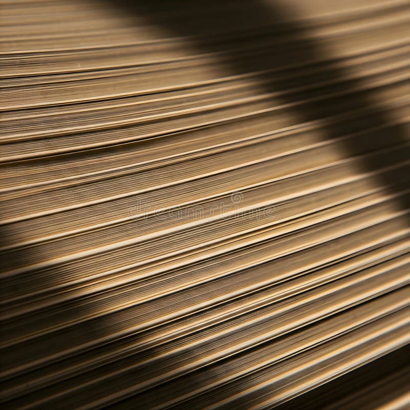 Stacked Sheets of Light Brown Paper Creating a Linear Pattern with ...