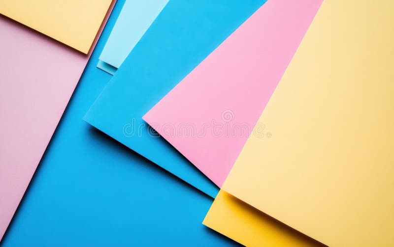 Stacked Sheets of Various Colored Paper Create a Vibrant and Organized ...