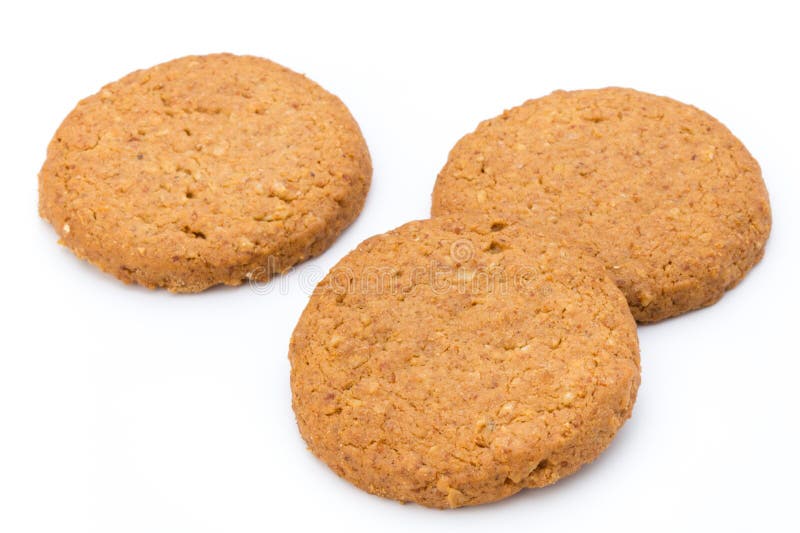 Stacked Short Pastry Cookies Isolated on White Background. Stock Image ...