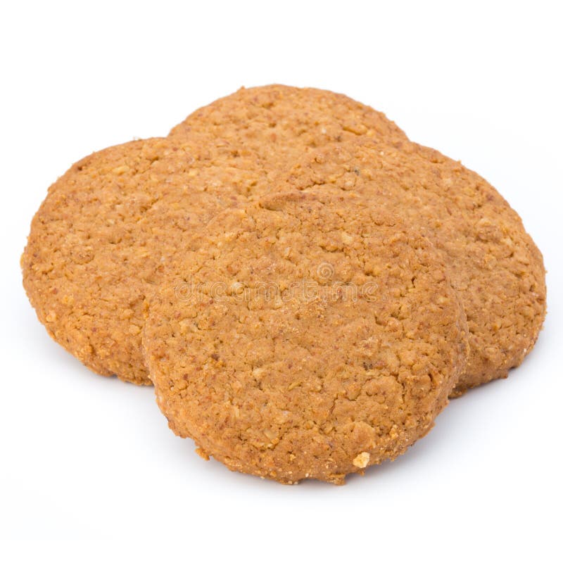 Stacked Short Pastry Cookies Isolated on White Background. Stock Photo ...