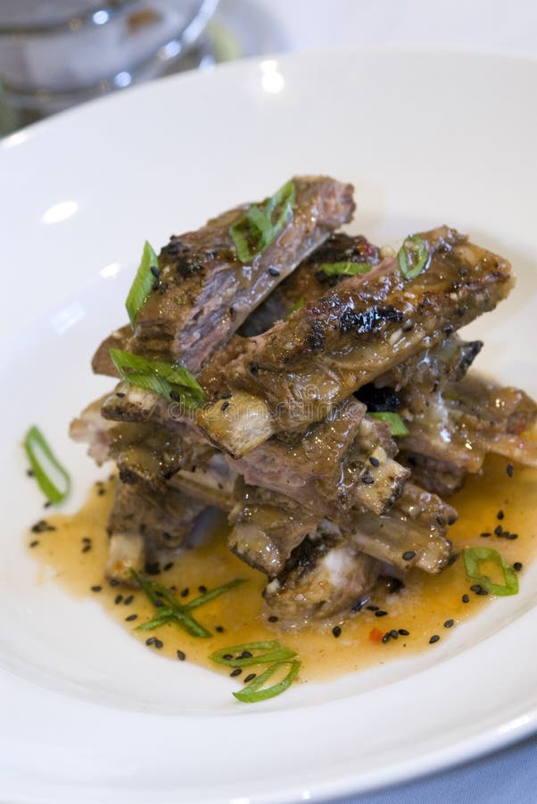 Raw Short Ribs on a Cutting Board Stock Image - Image of charbroiled ...