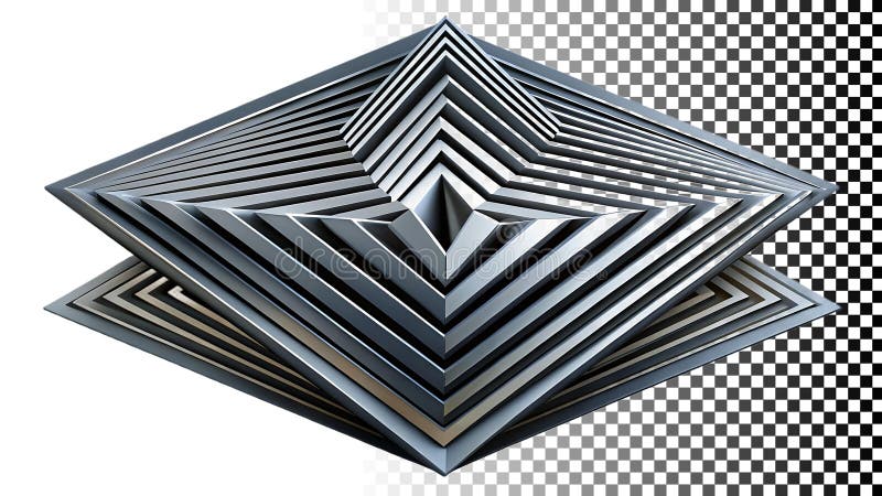 Stacked Silver Squares, Geometric Structure, Modern Design, and ...