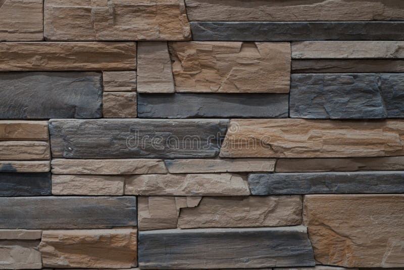 Stacked Slate Bricks Wall Texture, Rough Stone Stock Photo - Image of ...