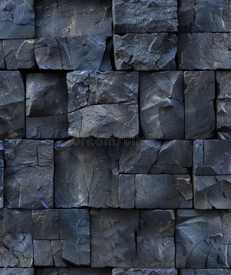 Stacked Slate Stone Wall Texture Background Stock Illustration ...