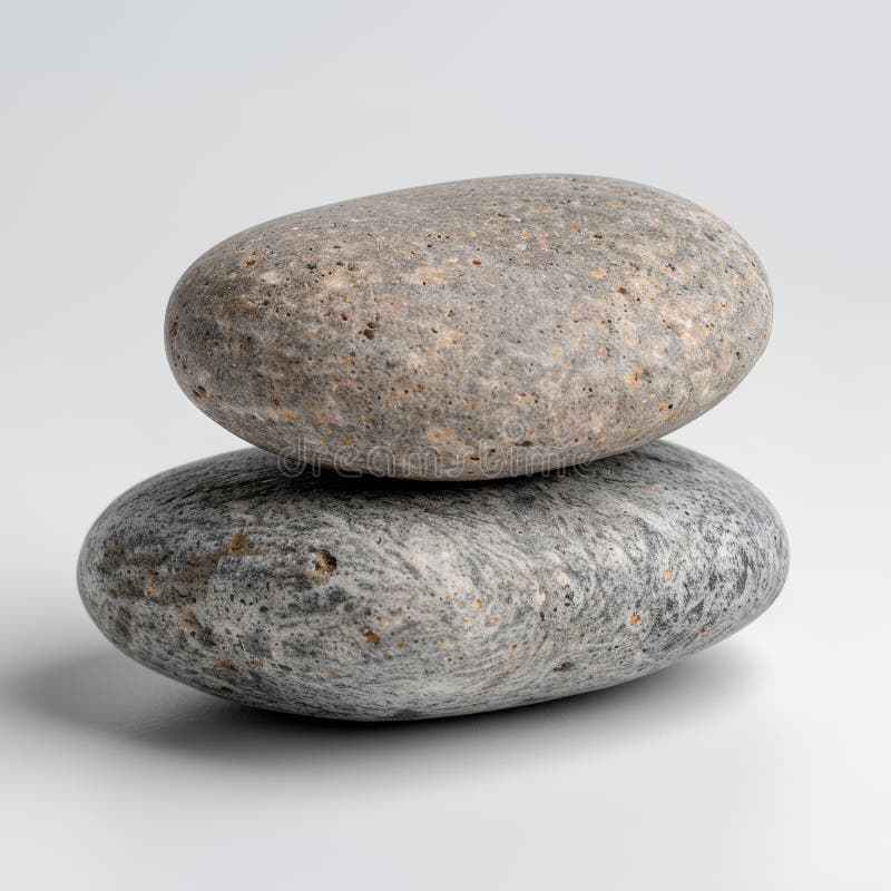 Stacked smooth river rocks stock illustration. Illustration of ...