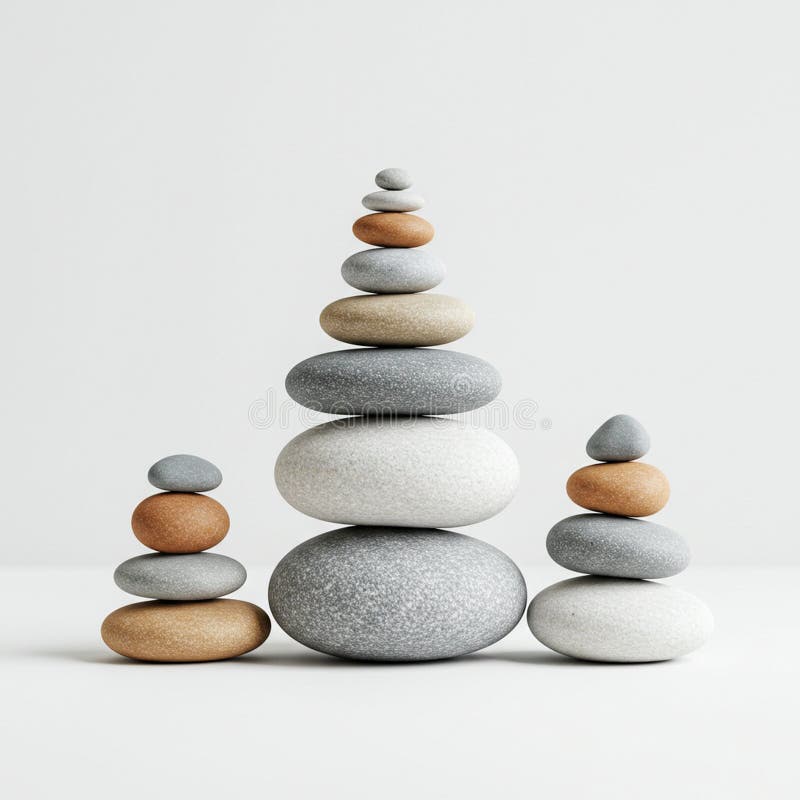 Stacked Smooth Stones. Sea Pebble. Balancing Pebbles. Stock ...