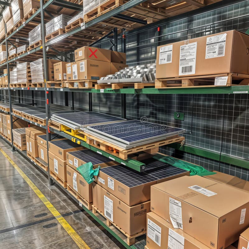 Stacked Solar Power, Generative Ai Stock Illustration - Illustration of ...