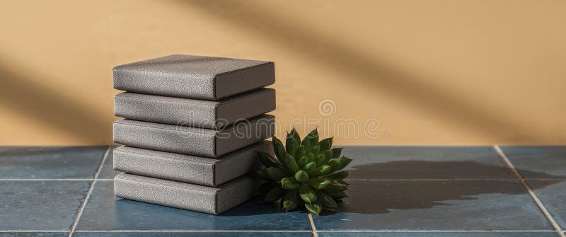 Stacked Square Boxes with Succulent, Still Life Photography, Simplicity ...