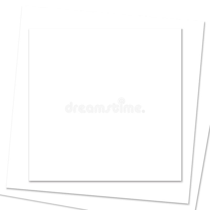 Stacked Square White Paper Frame Stock Vector - Illustration of ...