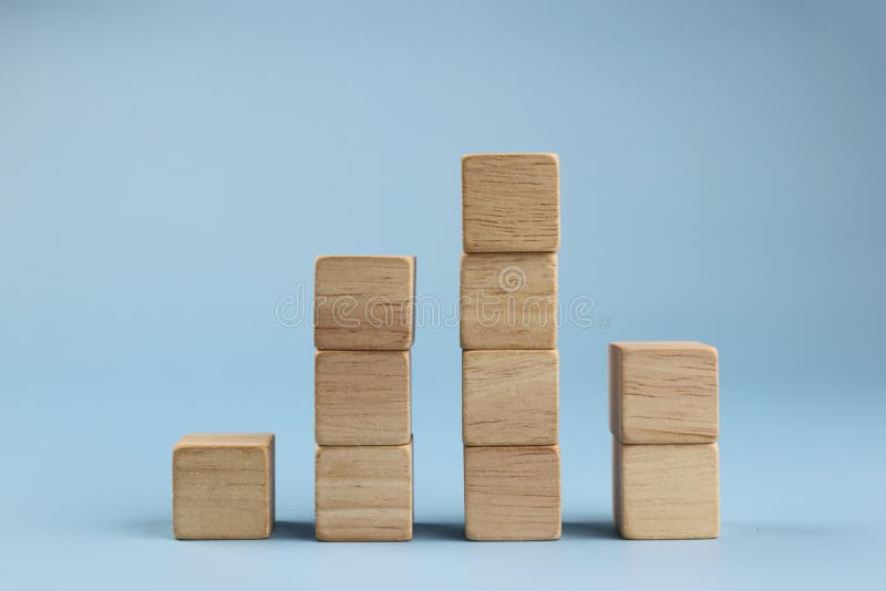 Stacked Square Wooden Blocks Stock Photo - Image of blocks ...