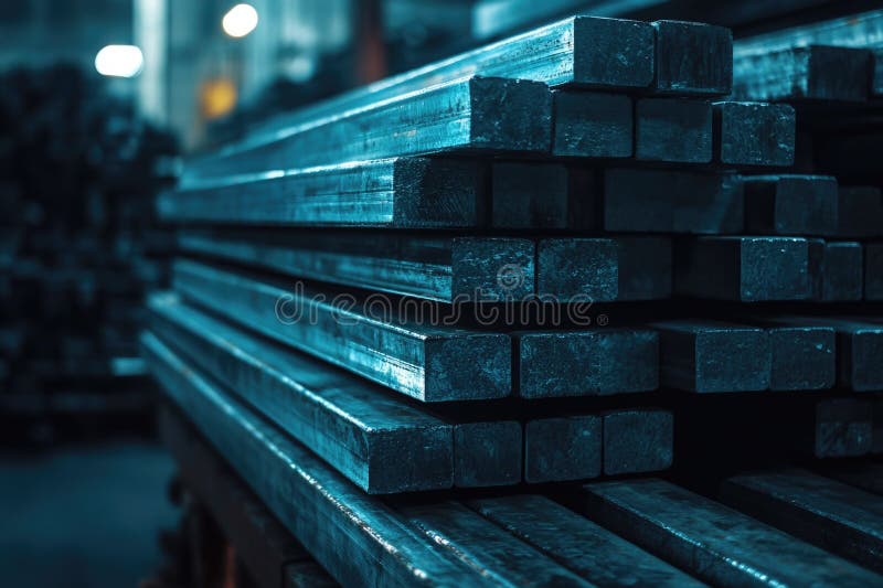 Steel Bar Stack stock image. Image of manufacturing - 373059079