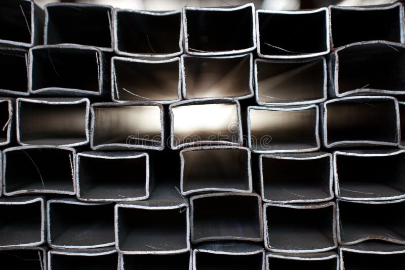 Metal pipe stack stock image. Image of diminishing, material - 14242941