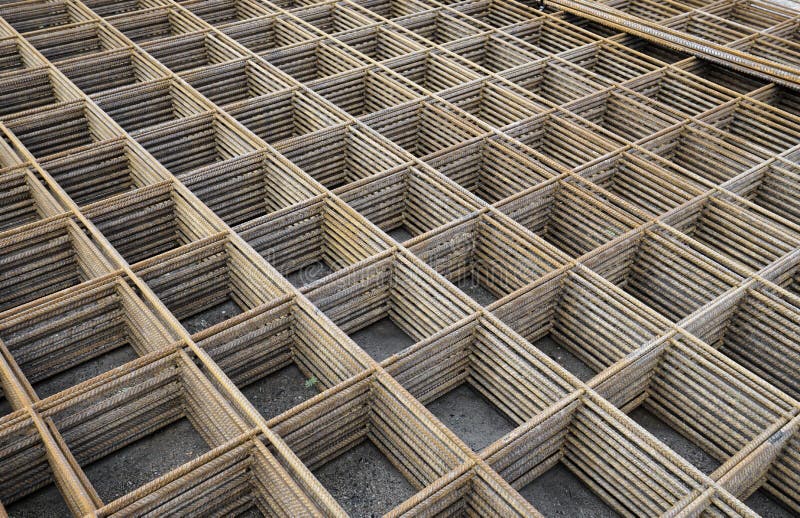 Steel Framework in Construction Site for Building a House Stock Image ...