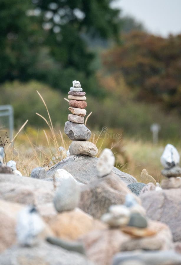 Stone Art in Northern Germany Stock Photo - Image of vertical, coastal ...
