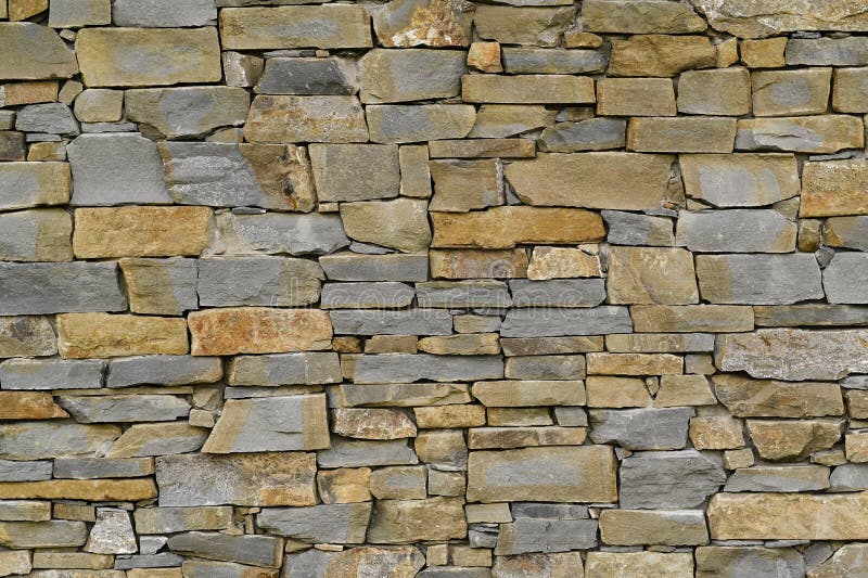 Stacked Stone Brick Wall. Background Stock Photo - Image of interior ...