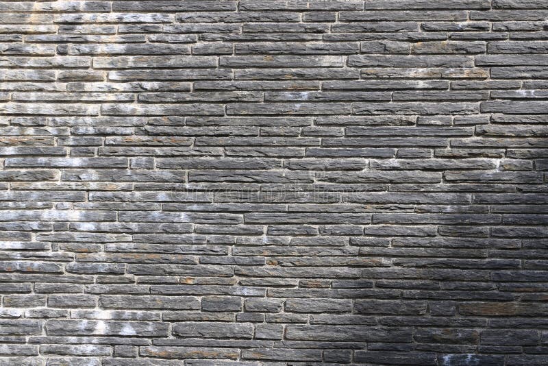 Stacked Stone Brick Wall. Stone Cladding Wall Made of Natural Grey ...