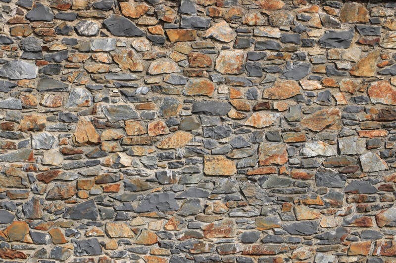 Stacked Stone Brick Wall. Stone Cladding Wall Made of Natural Grey ...