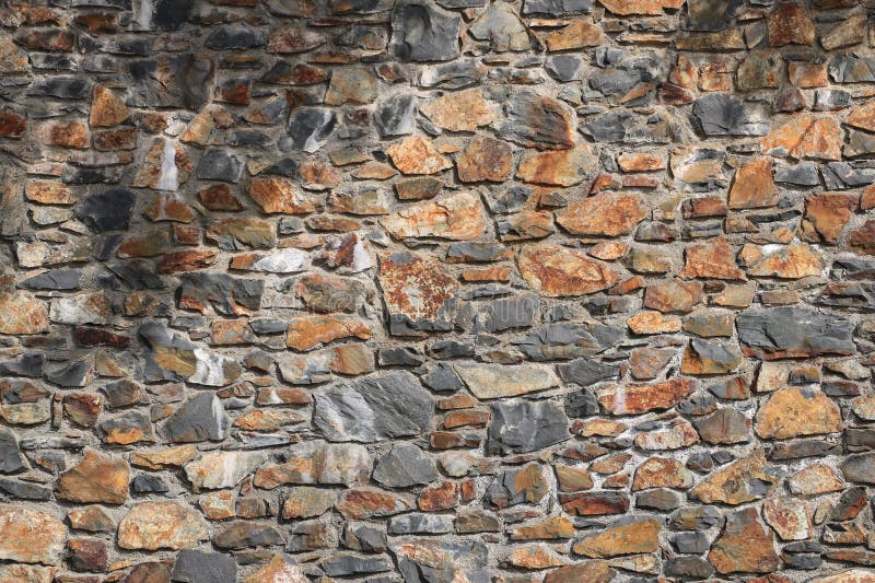 Stacked Stone Brick Wall. Stone Cladding Wall Made of Natural Grey ...