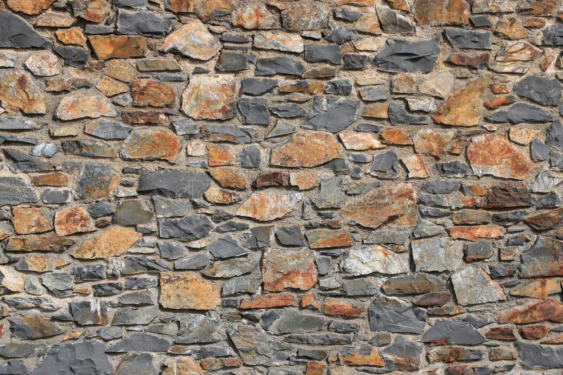 Stacked Stone Brick Wall. Stone Cladding Wall Made of Natural Grey ...