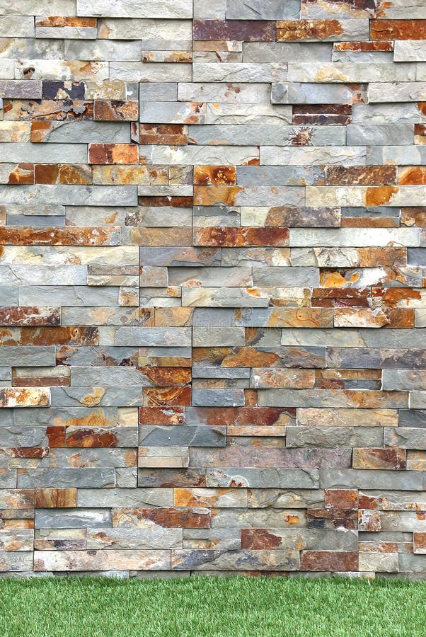 Stacked Stone Cladding Rustic Wall Stock Image - Image of building ...