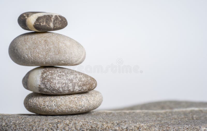 Stacked Stone Pebble Arrangement Stock Image - Image of nature, grey ...