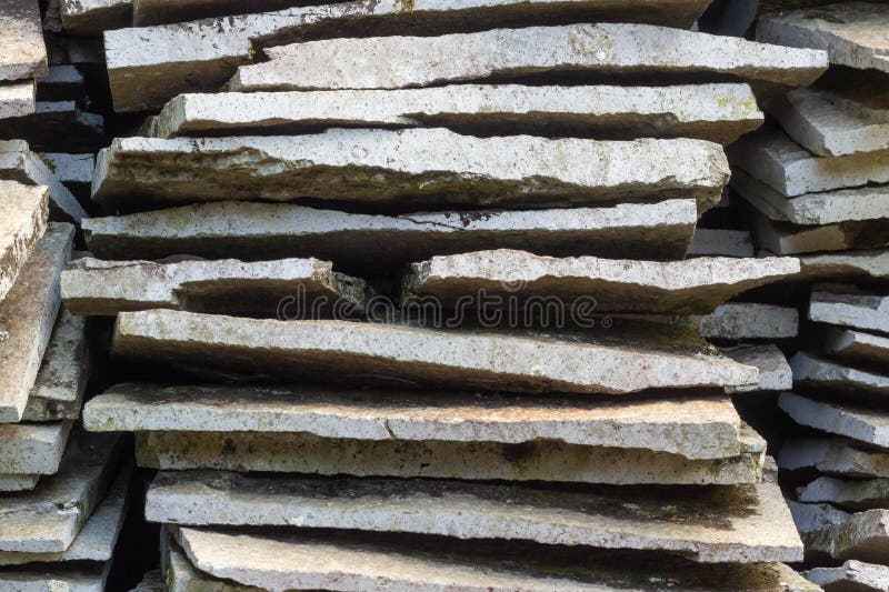 Stacked Stone Slabs for Construction or Paving Stock Image - Image of ...