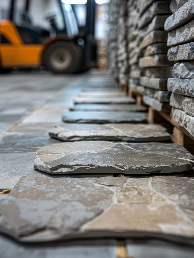 Stacked Stone Slabs Industrial Warehouse Setting Stock Photos - Free ...