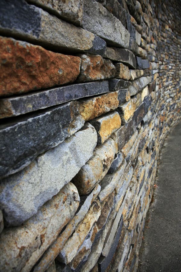 Stacked stone wall stock image. Image of beige, hard - 15030335
