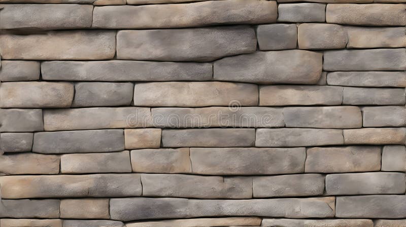 Stacked Stone Wall Background Horizontal Generated by Ai Stock ...