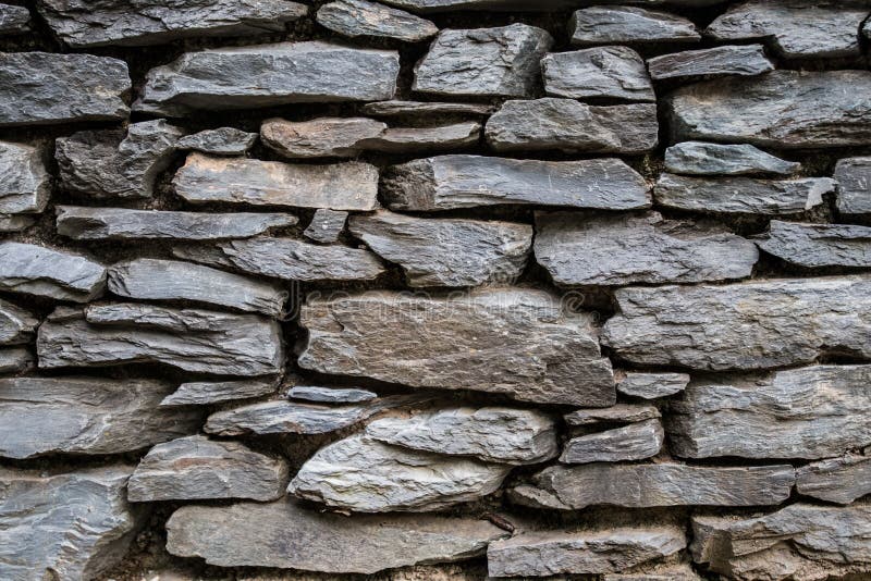 Stacked Stone Wall Background Stock Image - Image of background, wall ...