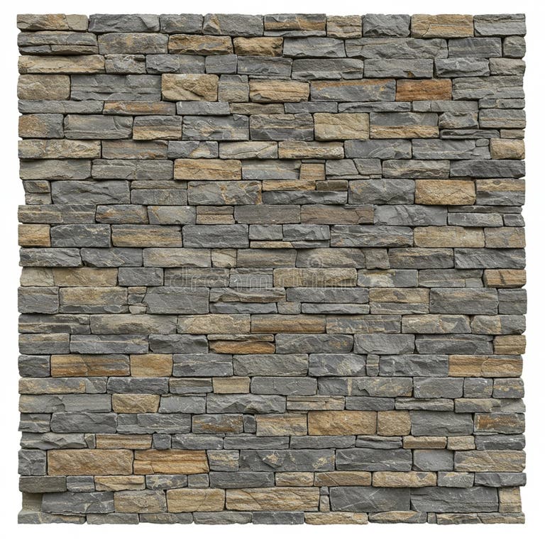 Stacked Stone Wall Composed of Irregularly Shaped, Rectangular Stones ...