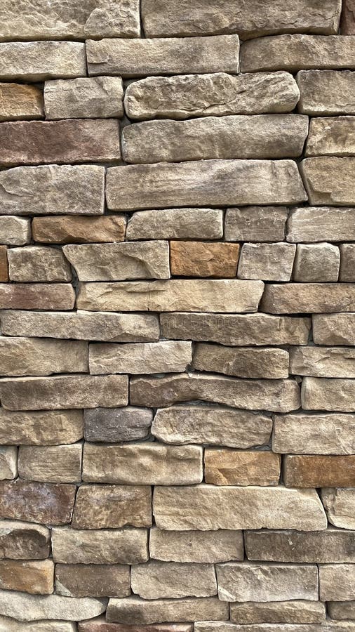 Stacked Stone Wall Outside Vertical Format Photo Stock Photo - Image of ...