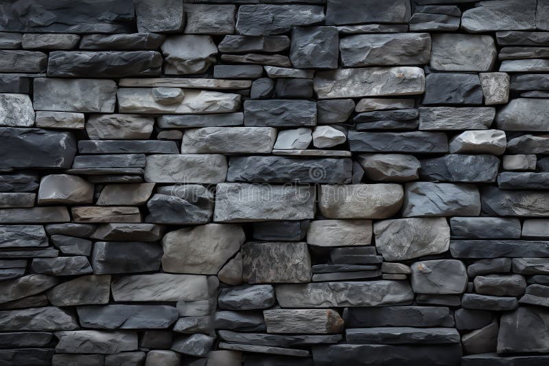 Stacked Stone wall texture stock illustration. Illustration of wall ...