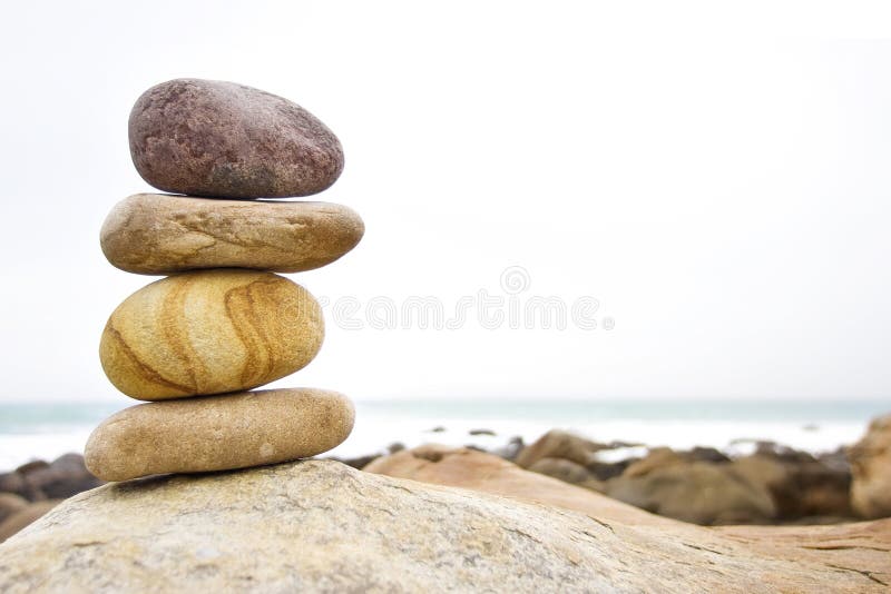 Stacked Stones In A Coastal Setting Picture. Image: 5905013