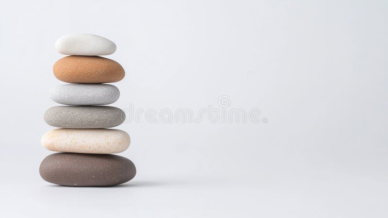 Stacked Stones in Neutral Colors Create Calming and Balanced ...