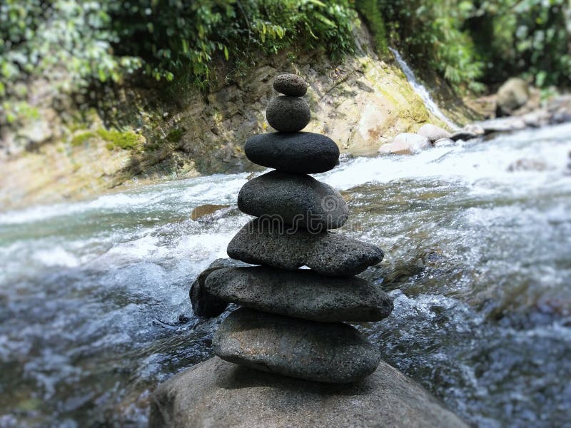 Stack of River Rocks, Cairn Stock Photo - Image of pile, cairn: 13361762