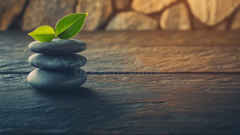 Stacked Stones in a Wellness Setting Symbolize a State of Calm and ...