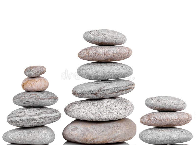 Stacked Stones on White Background Stock Photo - Image of stacked ...