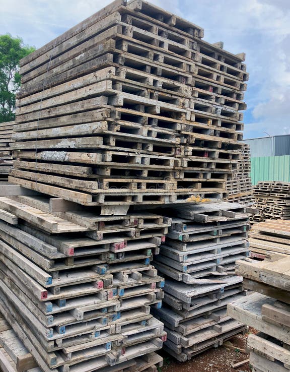 Stacked Structure Formwork Panels at Construction Site Stock Photo ...