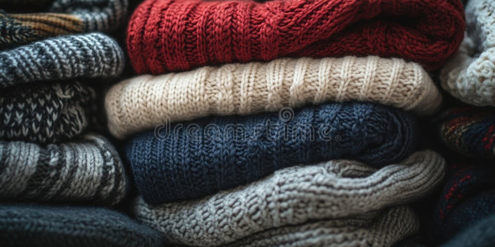 Stacked Sweaters stock image. Image of fashion, warm - 381760419